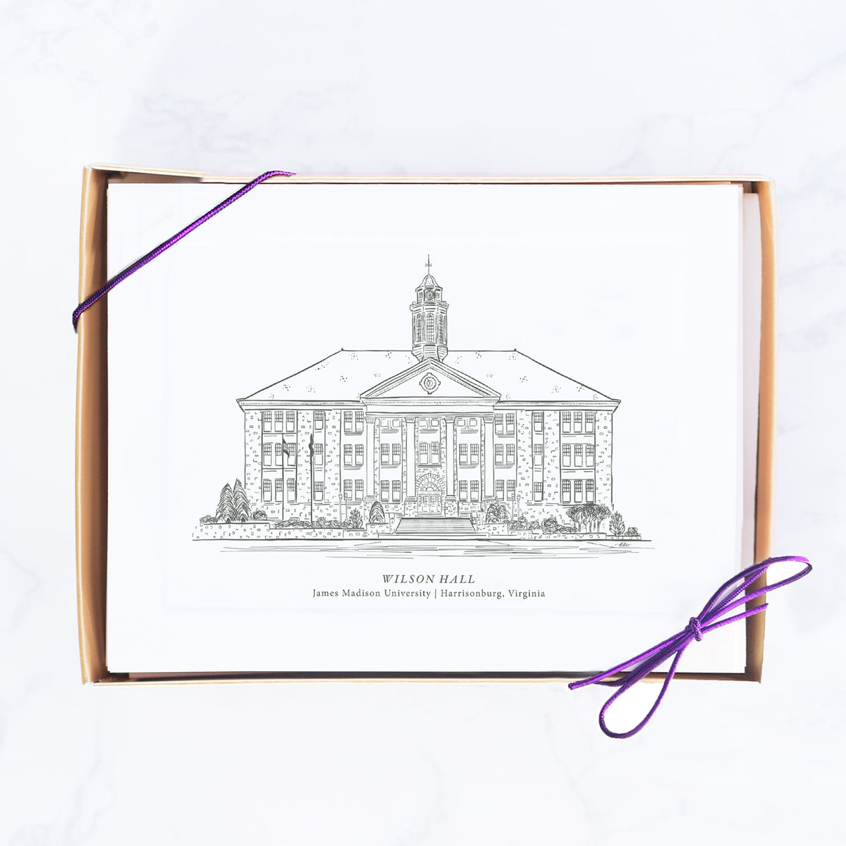 JMU Black and White Note Card Set, Wilson Hall – CollegiateAF